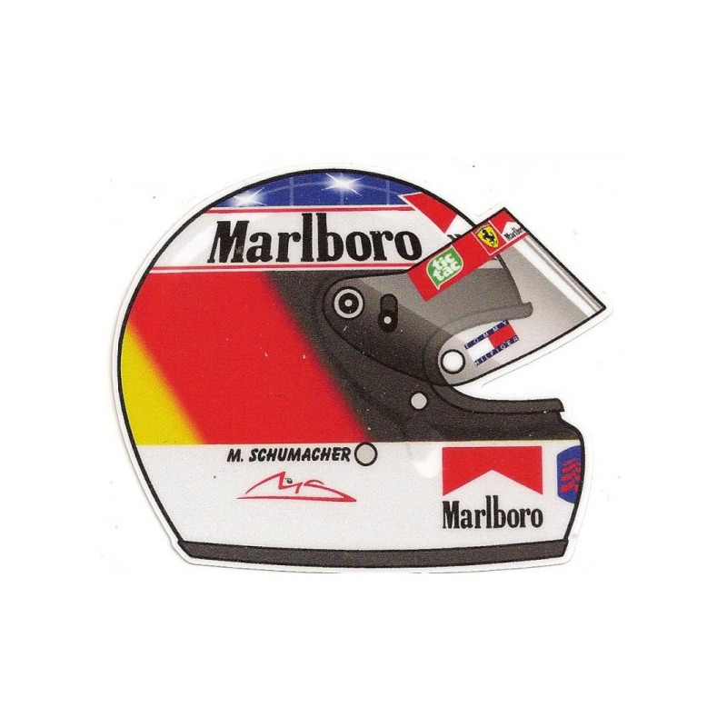 Michael SCHUMACHER helmet sticker vinyle laminé droit - cafe-racer ...