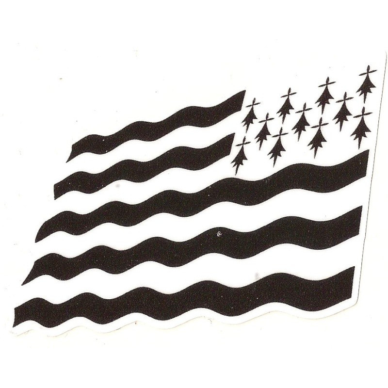 BREIZH / Bretagne Flag Sticker droit - cafe-racer-bretagne.clicboutic.com