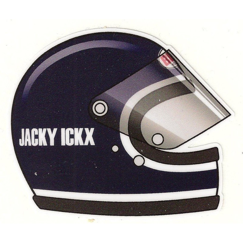 Jacky ICKX helmet right sticker - cafe-racer-bretagne.clicboutic.com